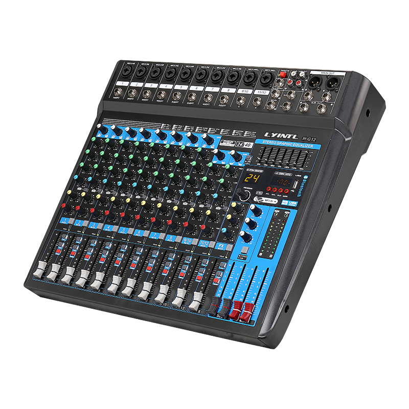 H-G12 12 Channel Bluetooth/USB Professional Mixing Console - LY ...