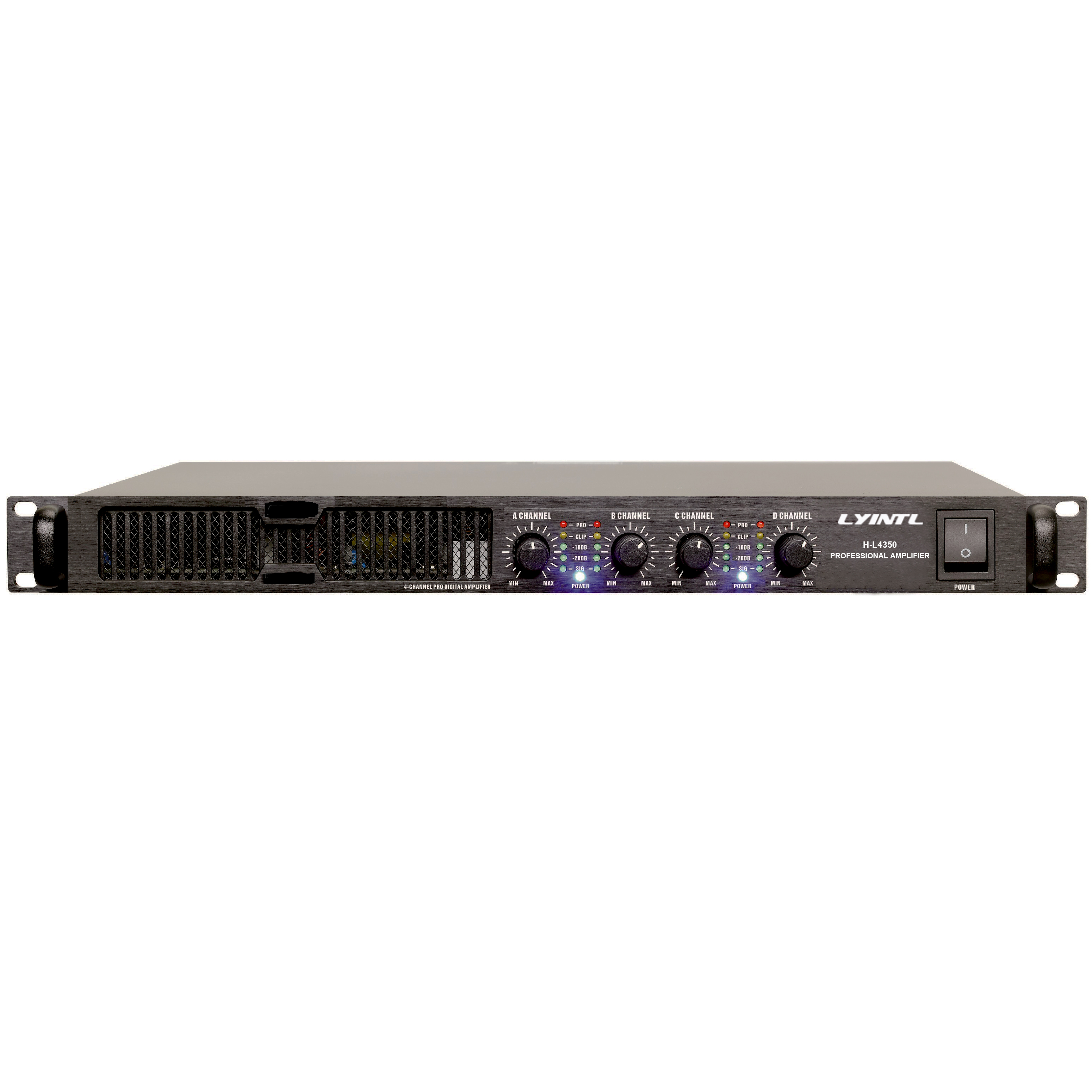 H-L4350 4x350W Four Channel Class-D Digital Professional Amplifier - LY ...