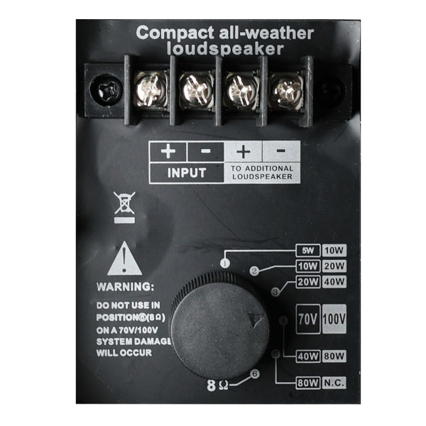 WS-5680T 6.5 Inch 80W High Power 70V/100V/8Ohms 2-Way Coaxial Weather ...